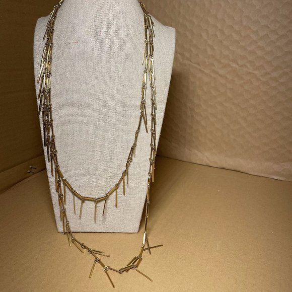 Fashion Jewelry | Jewelry | Vintage Mcm Gold Tone Spiky Long Chain ...